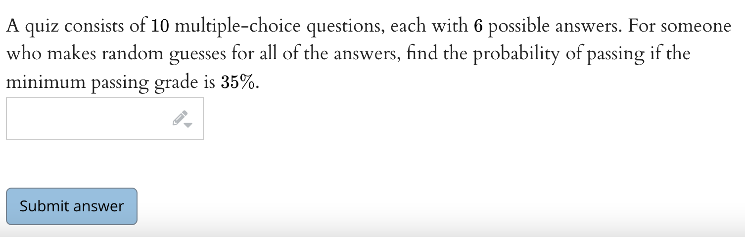 Solved A quiz consists of 10 multiple-choice questions, each | Chegg.com