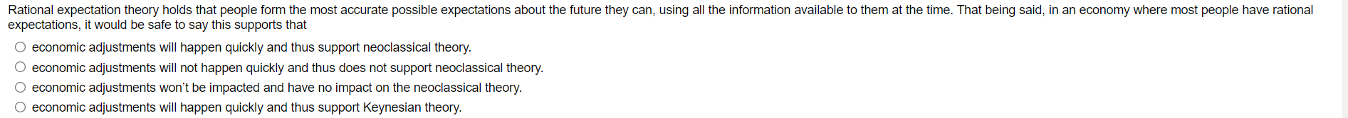 Solved Rational Expectation Theory Holds That People Form