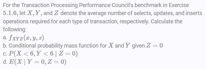 For The Transaction Processing Performance Councils