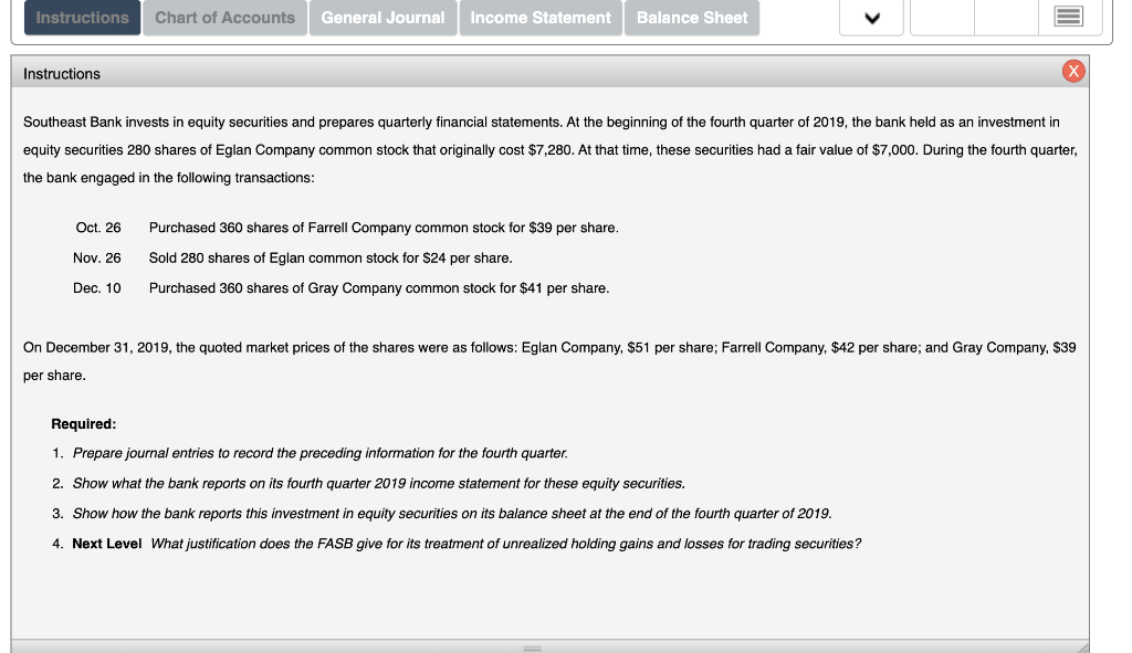 Solved Instructions Chart of Accounts General Journal Income | Chegg.com