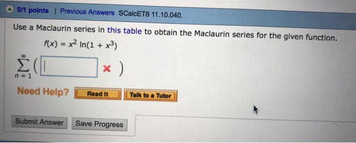 Solved 0/1 points | Previous Answers SCalcET8 11.10.040. Use | Chegg.com