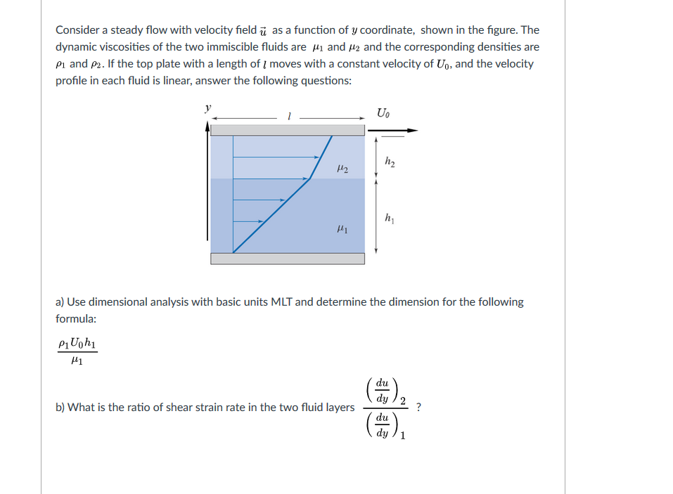 Solved Consider a steady flow with velocity field ū as a | Chegg.com