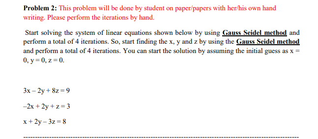 Solved Problem 2: This problem will be done by student on | Chegg.com