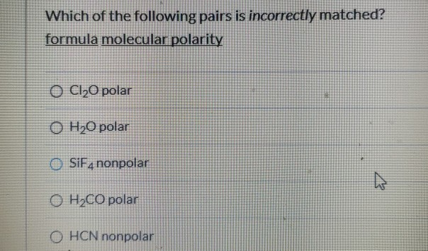 Solved Which of the following pairs is incorrectly matched? | Chegg.com