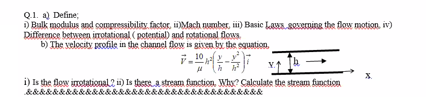 Solved Q.1. a) Define; i) Bulk modulus and compressibility | Chegg.com
