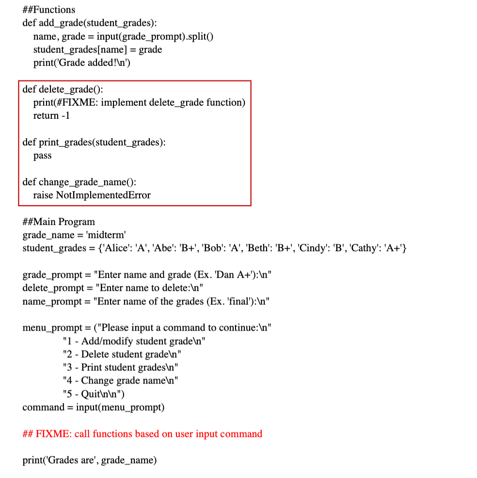 Solved Question 3 (2 pts) Variable scope / (im)mutable | Chegg.com
