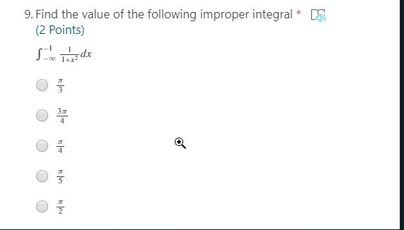 Solved 9. Find the value of the following improper integral | Chegg.com