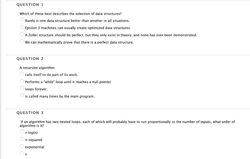 Solved QUESTION 1 Which of these best describes the | Chegg.com