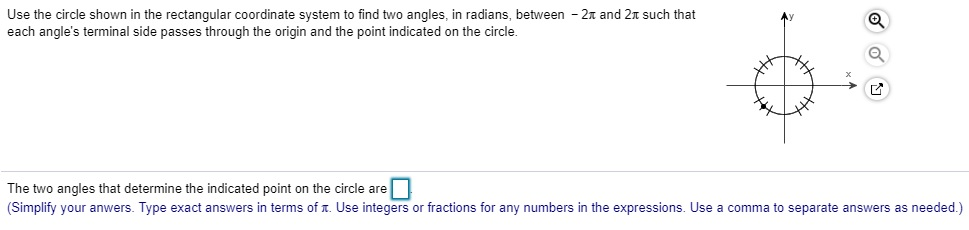 Solved Use the circle shown in the rectangular coordinate | Chegg.com