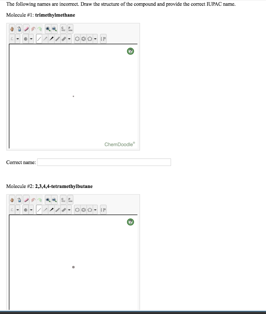 Solved The following names are incorrect. Draw the structure | Chegg.com