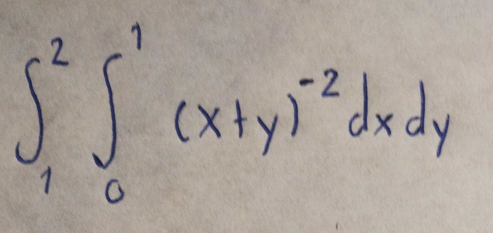 [Solved]: Calculate the iterated integral int_1^2 int_0^1