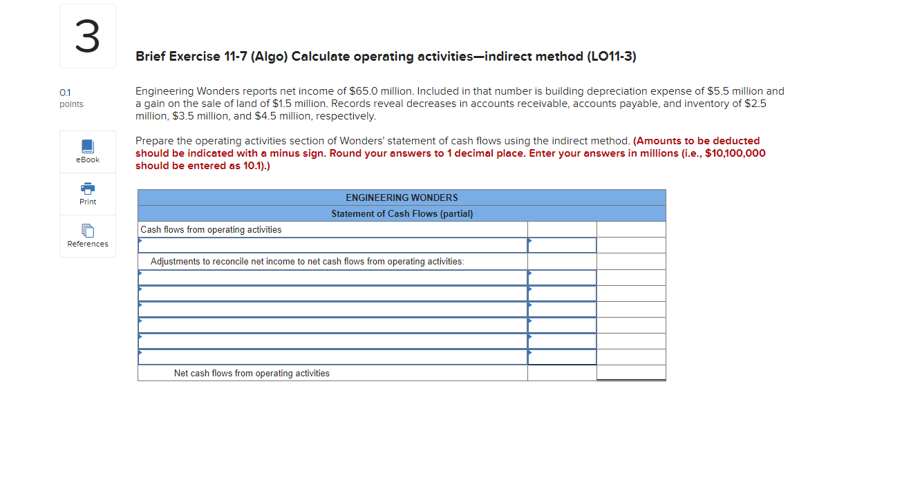 Solved 3 Brief Exercise 11-7 (Algo) Calculate operating | Chegg.com