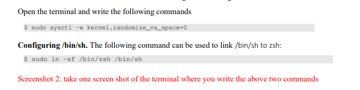 Open the terminal and write the following commands \[ | Chegg.com