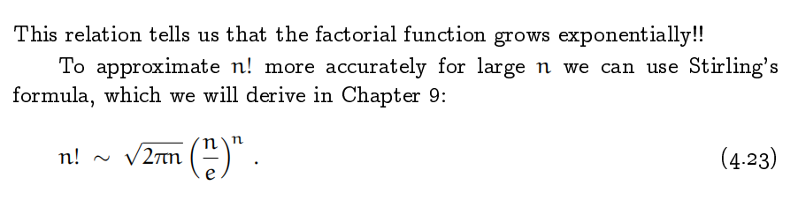 Solved Use Stirling's approximation (4.23) to estimate | Chegg.com