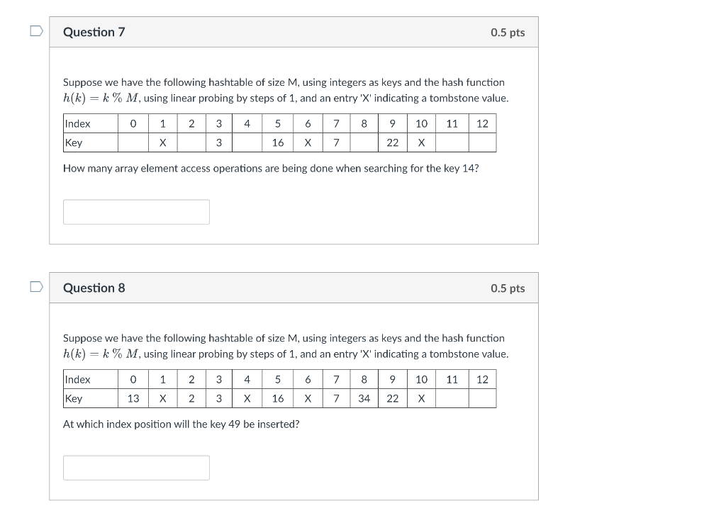 Solved Question 7 0.5 pts Suppose we have the following | Chegg.com