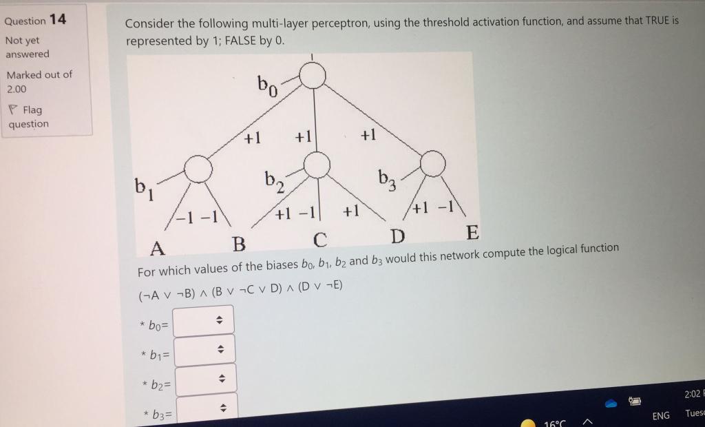 Solved Question 14 Consider the following multi-layer | Chegg.com