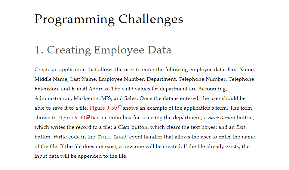Project #8 Project Objective: Create a Visual Basic | Chegg.com