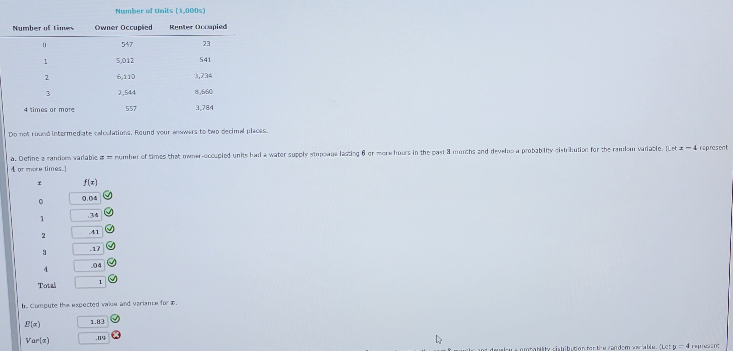 Solved 4 Total B Compute The Expected Value And Variance