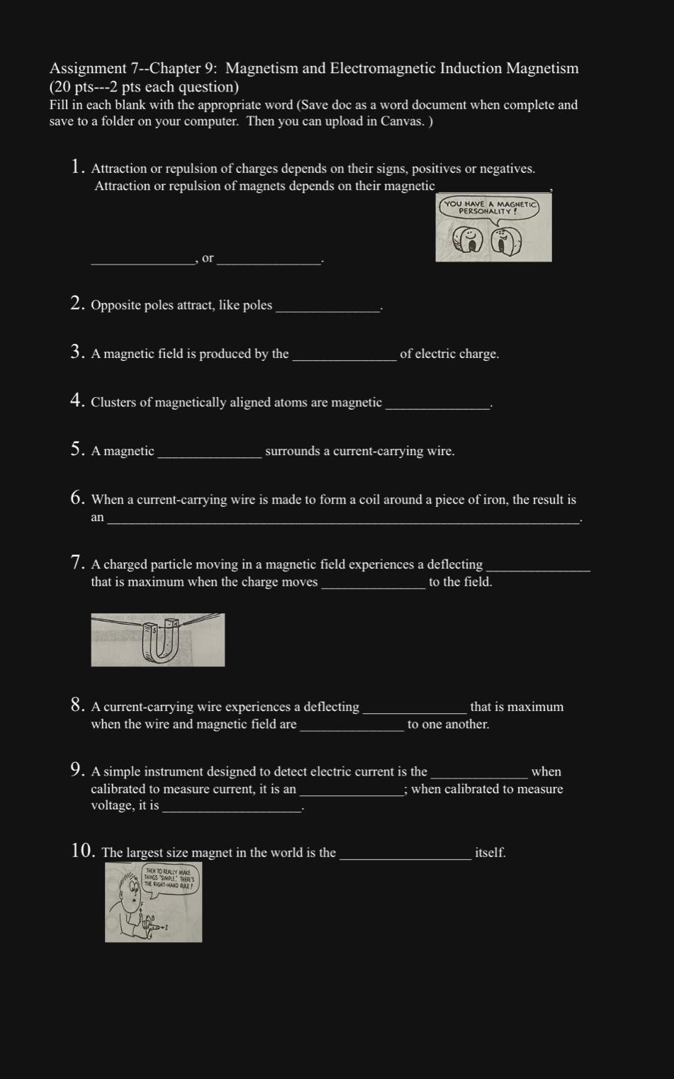 Solved Assignment 7--Chapter 9: Magnetism and | Chegg.com