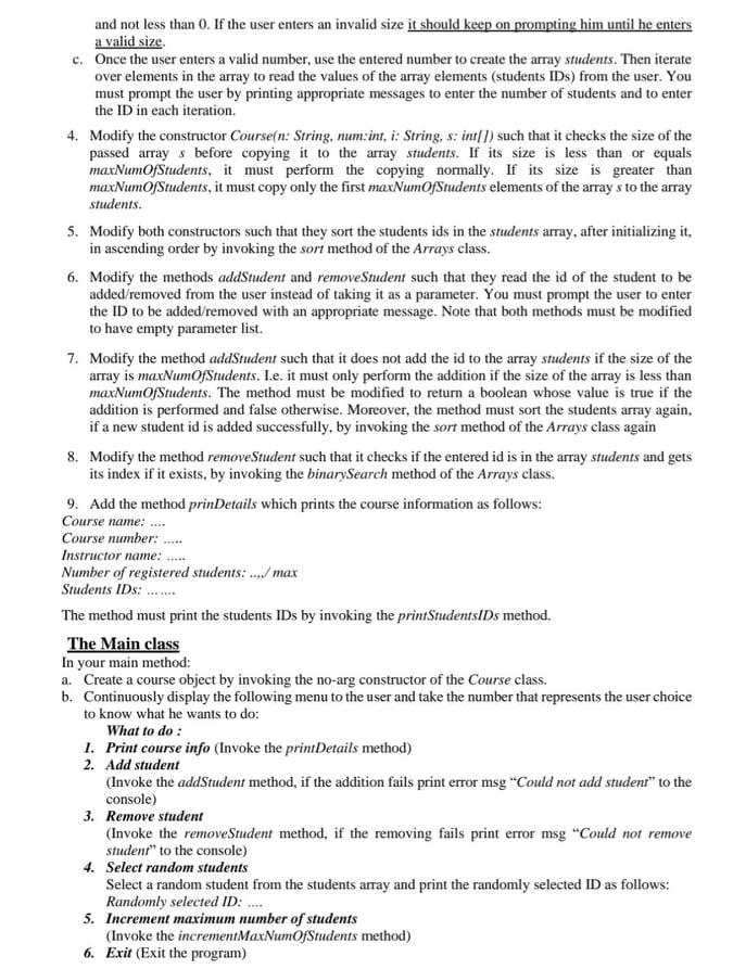 Solved in java class Course { String name = "unknown"; | Chegg.com