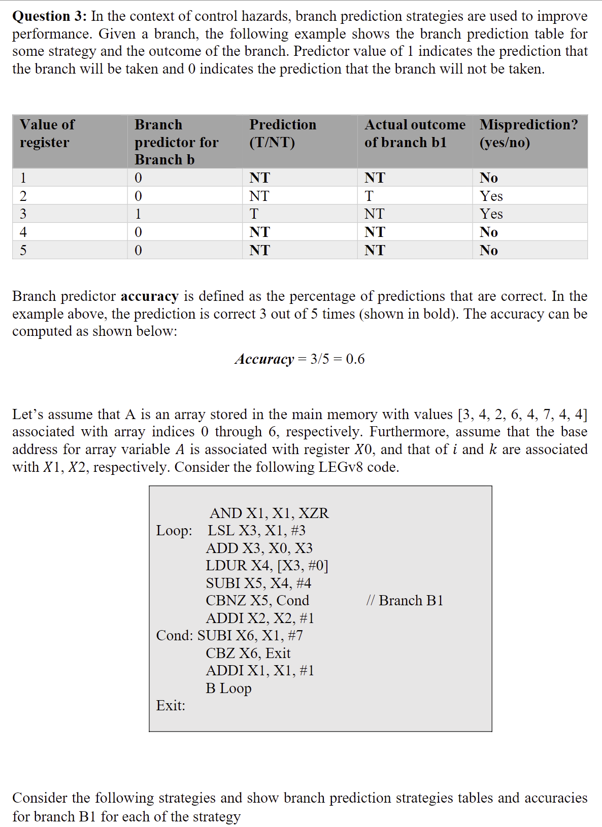 Solved Question 3: In the context of control hazards, branch | Chegg.com