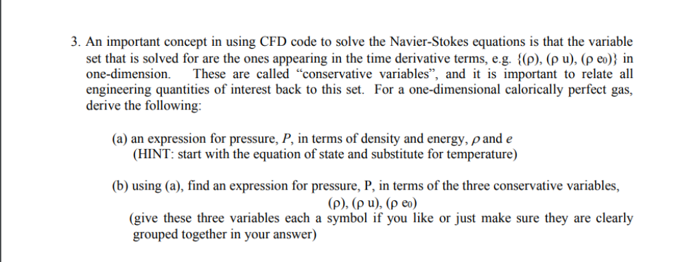 Solved 3. An important concept in using CFD code to solve | Chegg.com