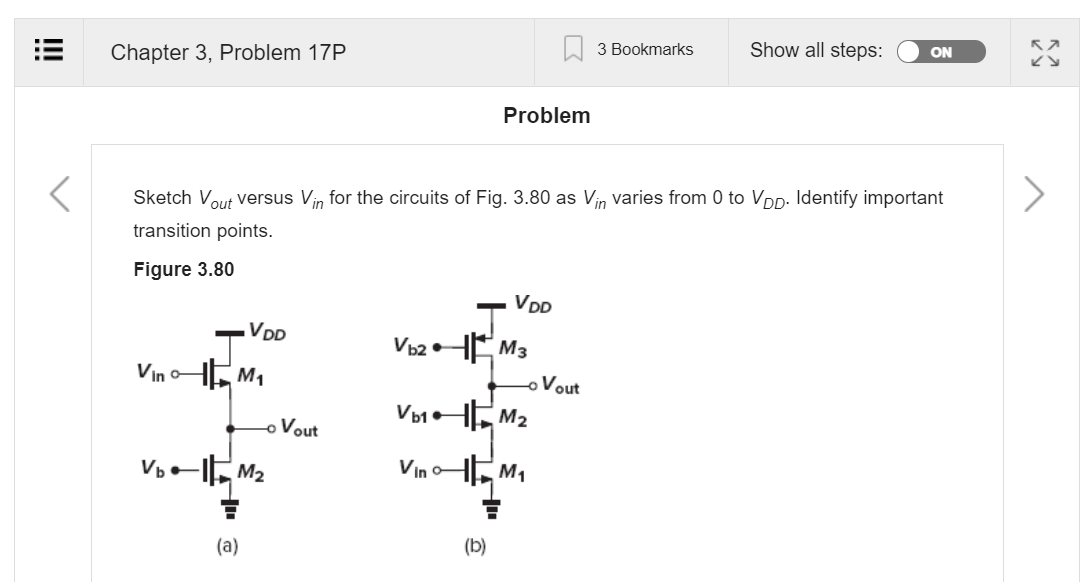 Solved Transition point of part (a) and plot the vout vs vin | Chegg.com
