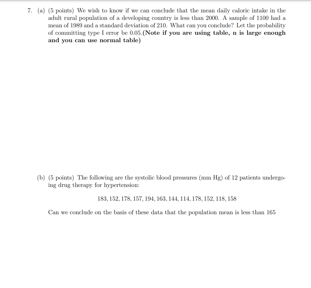 Solved (a) (5 points) We wish to know if we can conclude | Chegg.com