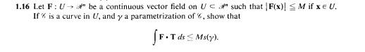 Solved 1.16 Let F:U→xn be a continuous vector field on U⊂∗n | Chegg.com