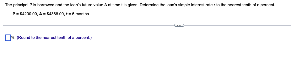 Solved The principal P is borrowed and the loan's future | Chegg.com