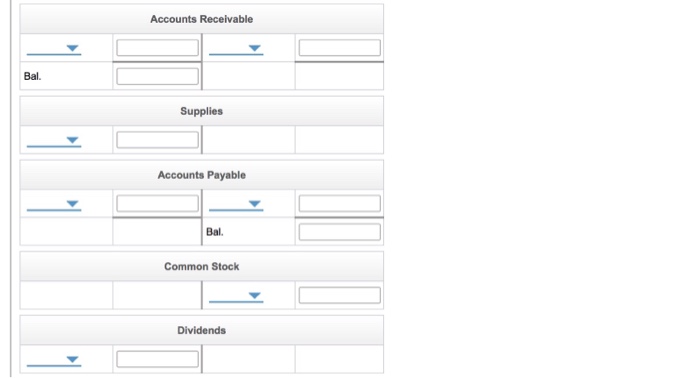 Solved Instructions Set up T accounts for Cash; Accounts | Chegg.com