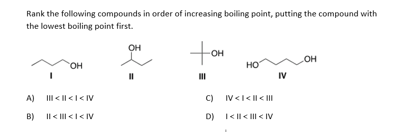 Solved Rank the following compounds in order of increasing | Chegg.com