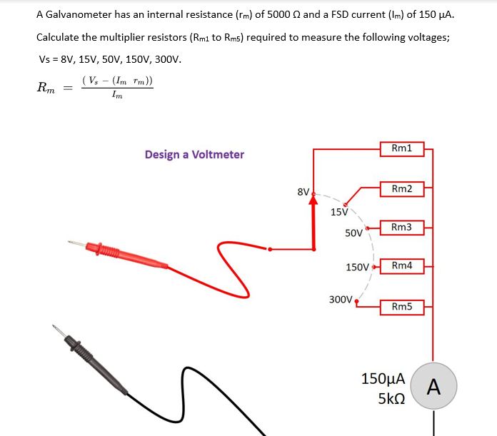 Solved A Galvanometer has an internal resistance (rm) of | Chegg.com