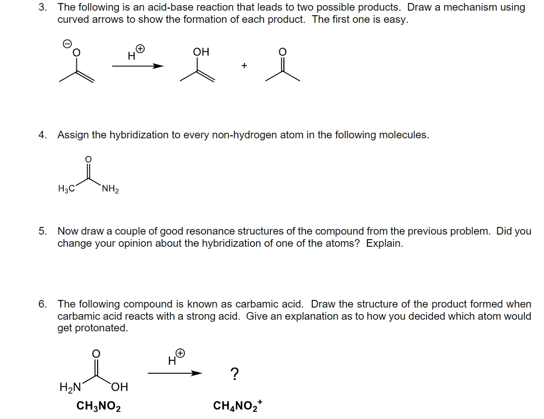 Solved The following is an acid-base reaction that leads to | Chegg.com