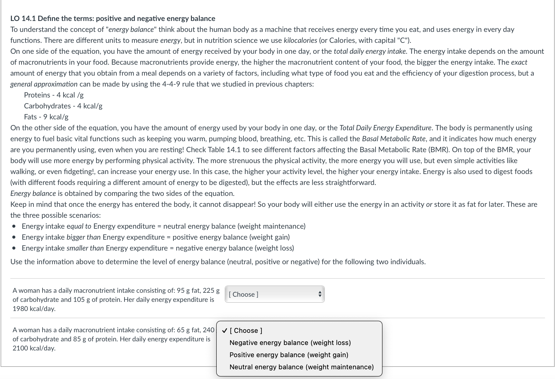 Solved LO 14.1 Define the terms: positive and negative | Chegg.com