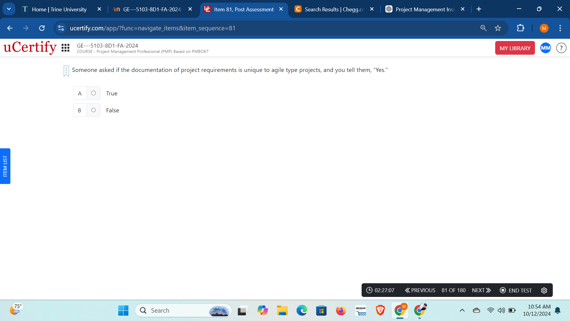 Solved Someone asked if the documentation of project | Chegg.com