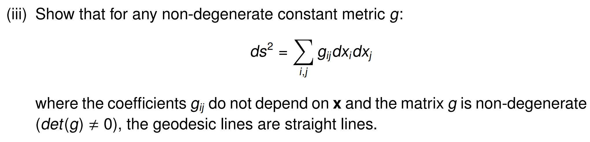 Solved (iii) Show that for any non-degenerate constant | Chegg.com