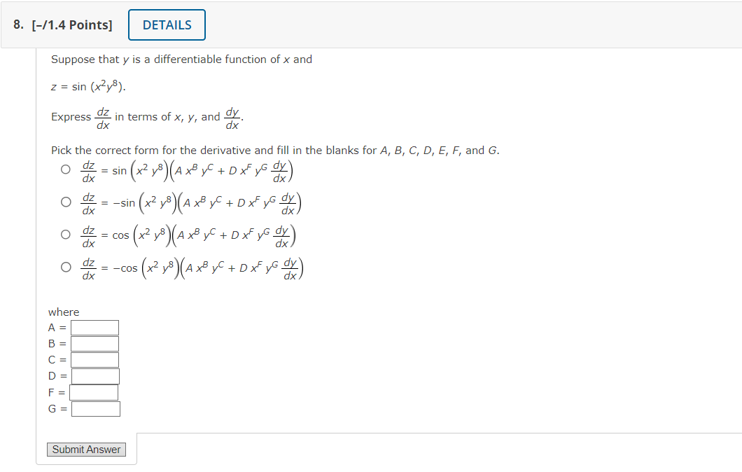 Solved Suppose that y is a differentiable function of x and | Chegg.com