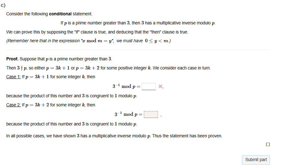 Solved Consider The Following Conditional Statement If P Is