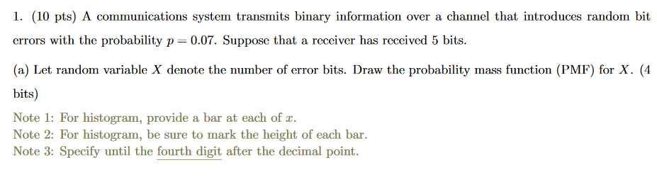 A communications system transmits binary information | Chegg.com