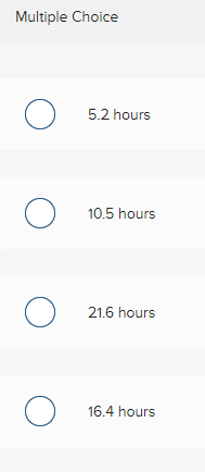 Solved The throughput time was: Multiple Choice 5.2 hours | Chegg.com