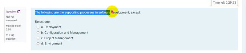Solved The following are the supporting processes in | Chegg.com