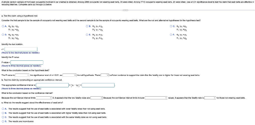 Solved A. H0:p1=p2 3. H3:P1 =P2 C. H0:p1≥p2 H1:p1>p2 | Chegg.com