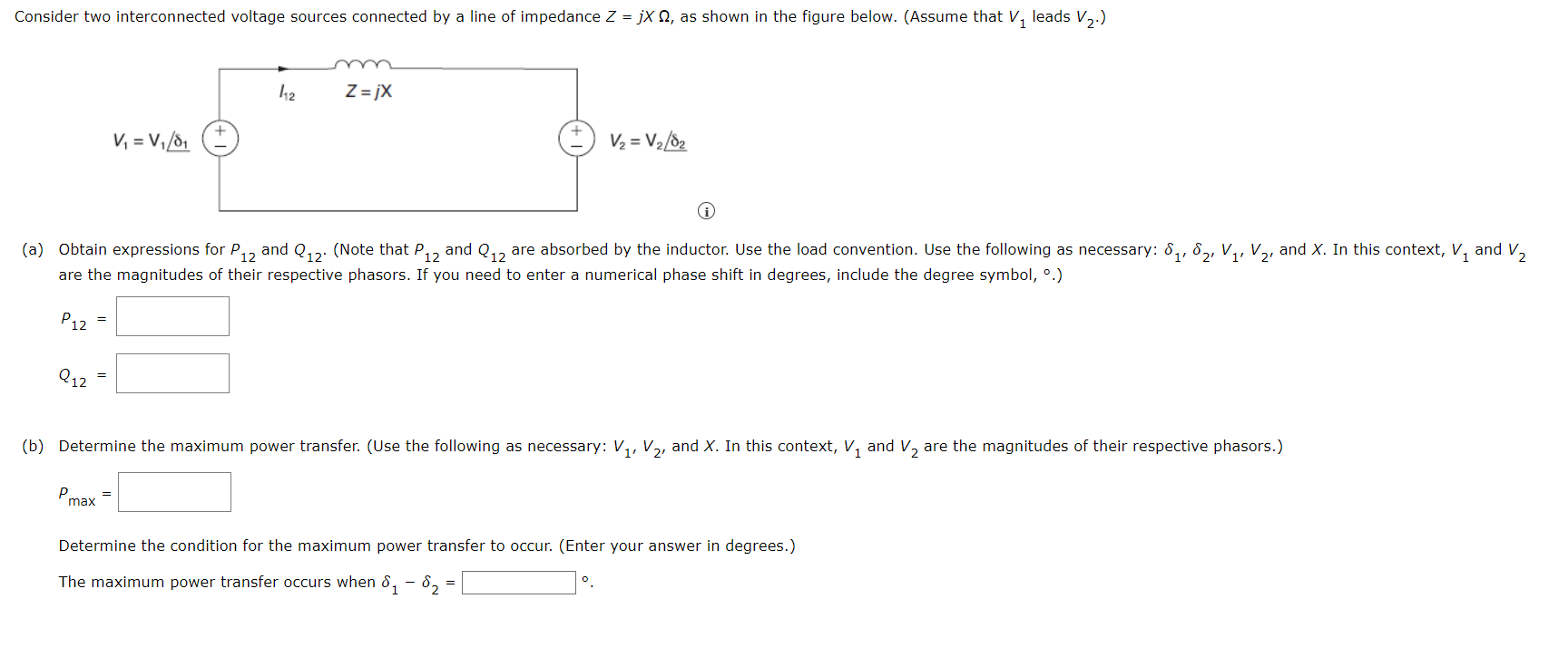 Solved Consider two interconnected voltage sources connected | Chegg.com