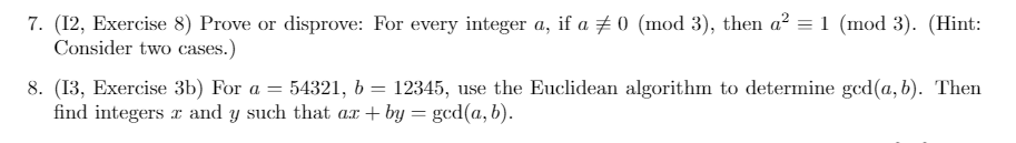 Solved 7. (12, Exercise 8) Prove or disprove: For every | Chegg.com
