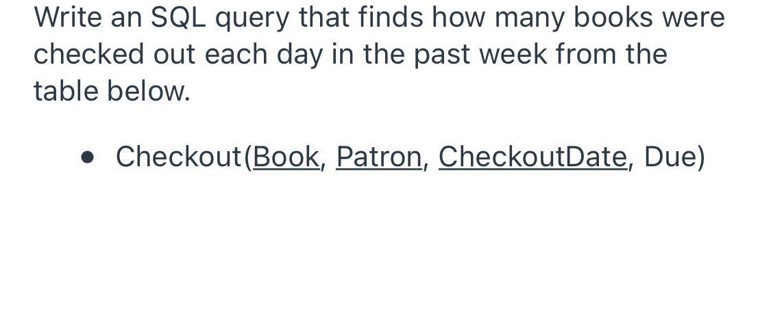 Solved Write an SQL query that finds how many books were | Chegg.com