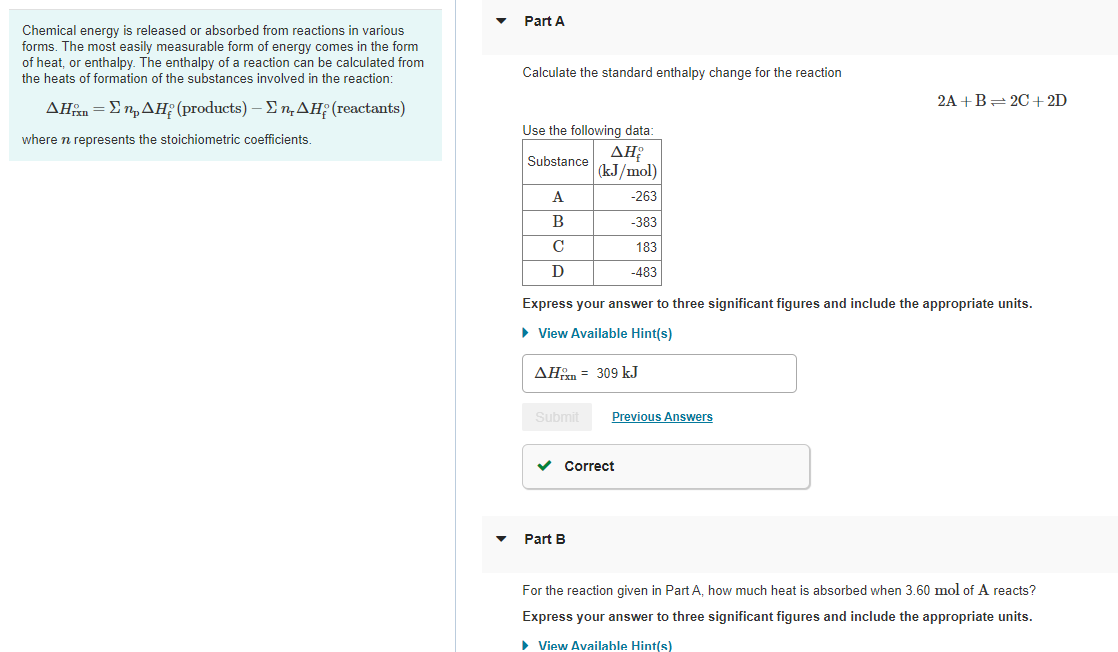 Solved Chemical energy is released or absorbed from | Chegg.com