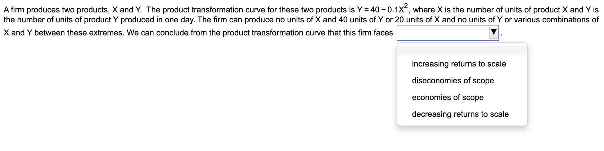 Solved A firm produces two products, X and Y. The product | Chegg.com
