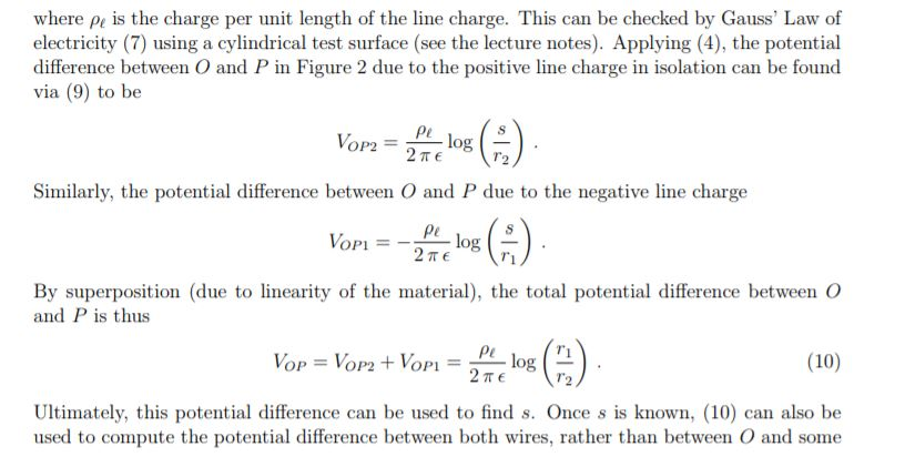 Solved 2 The capacitance of two parallel wires 2.1 Replacing | Chegg.com