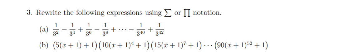 Solved 3. Rewrite the following expressions using or II | Chegg.com